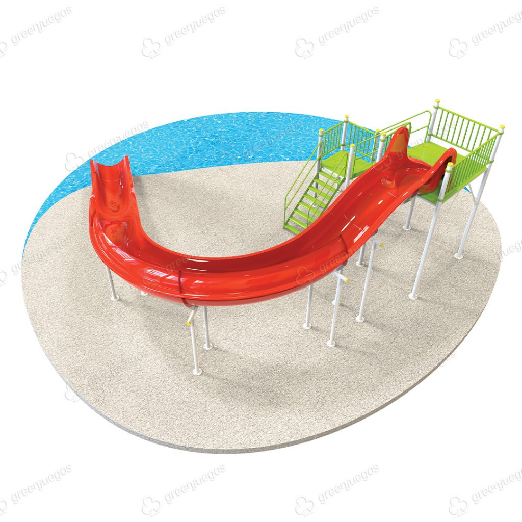 Tobogán Curvo – Green Juegos